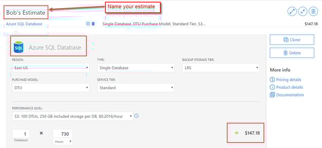 Azure Pricing Calculator