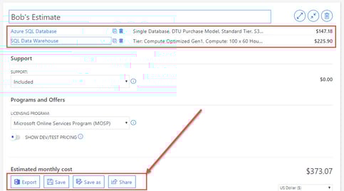 Azure Pricing Calculator