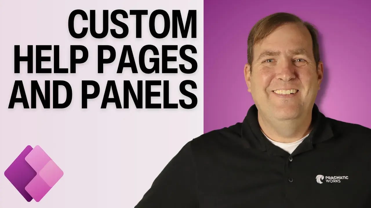 Creating Custom Help Pages and Panels for Model Driven Apps
