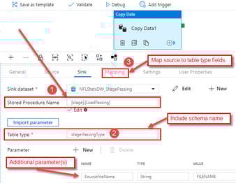 Using Stored Procedure in Azure Data Factory